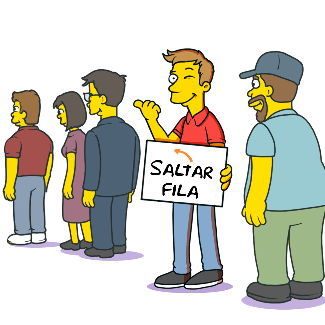 Saltar la fila – Retratoon®